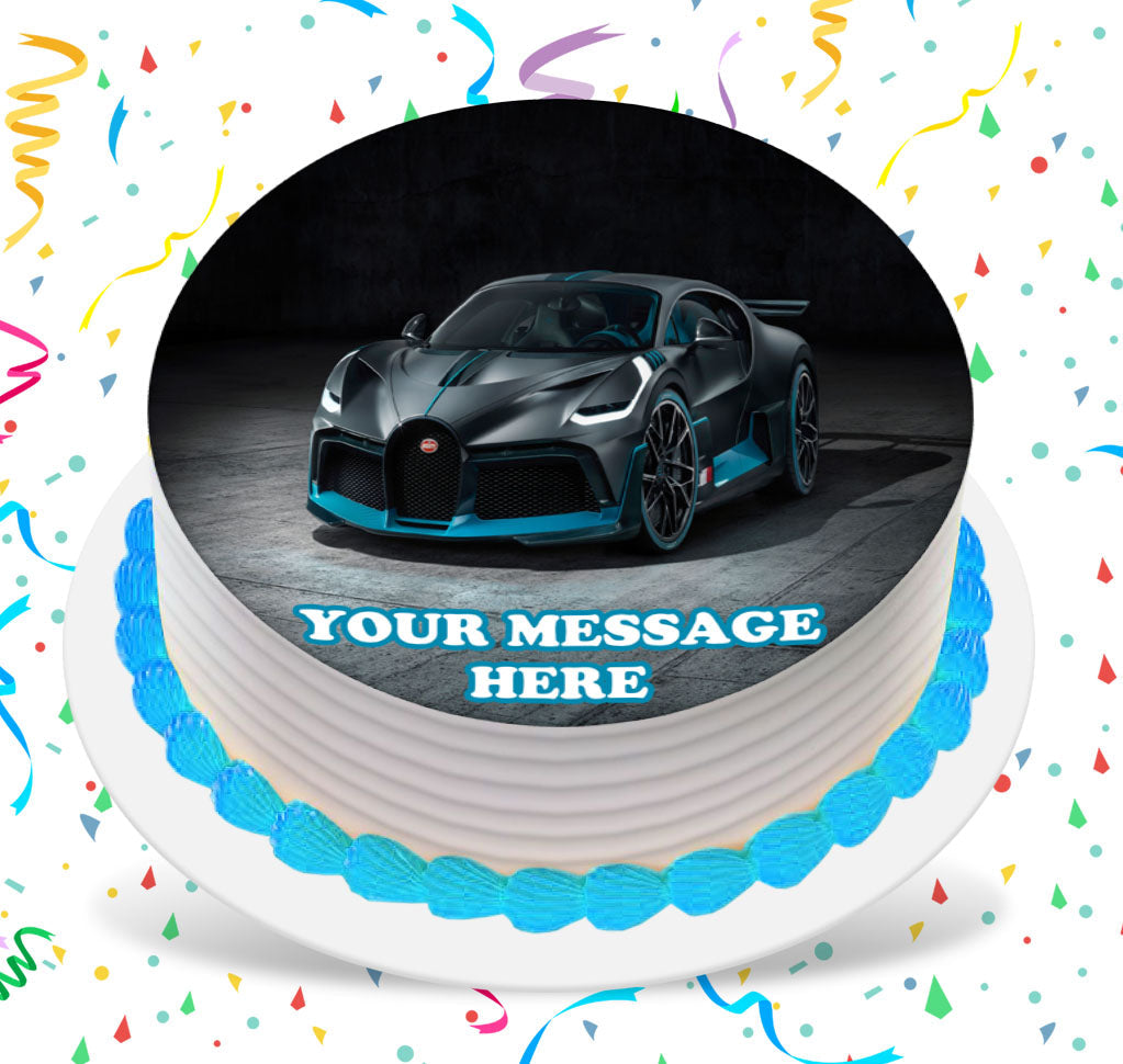 Bugatti Edible Image Cake Topper Personalized Birthday Sheet Custom Fr ...