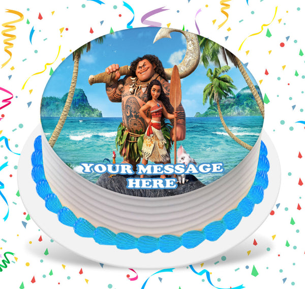 Moana Edible Image Cake Topper Personalized Birthday Sheet Custom Fros ...