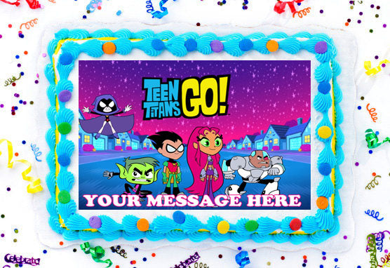 Teen Titans Go! Edible Image Cake Topper Personalized Birthday Sheet D ...