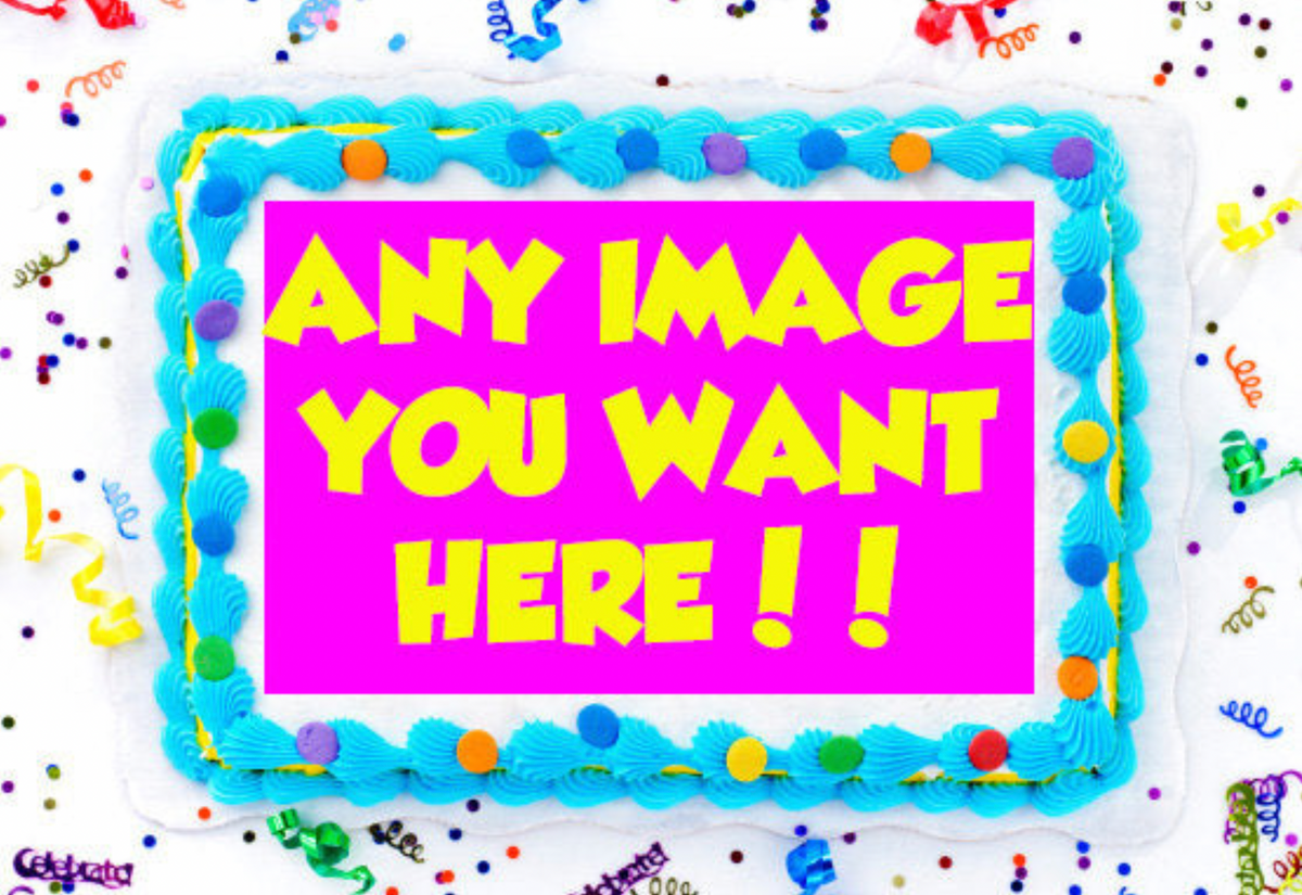 Edible Cake Toppers Personalised Rectangular Photo Cake Topper - Edible ...