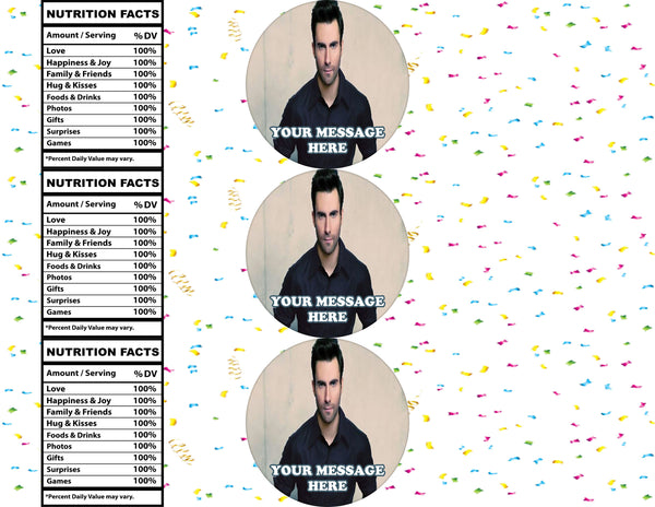 Adam Levine Water Bottle Stickers 12 Pcs Labels Party Favors Supplies ...