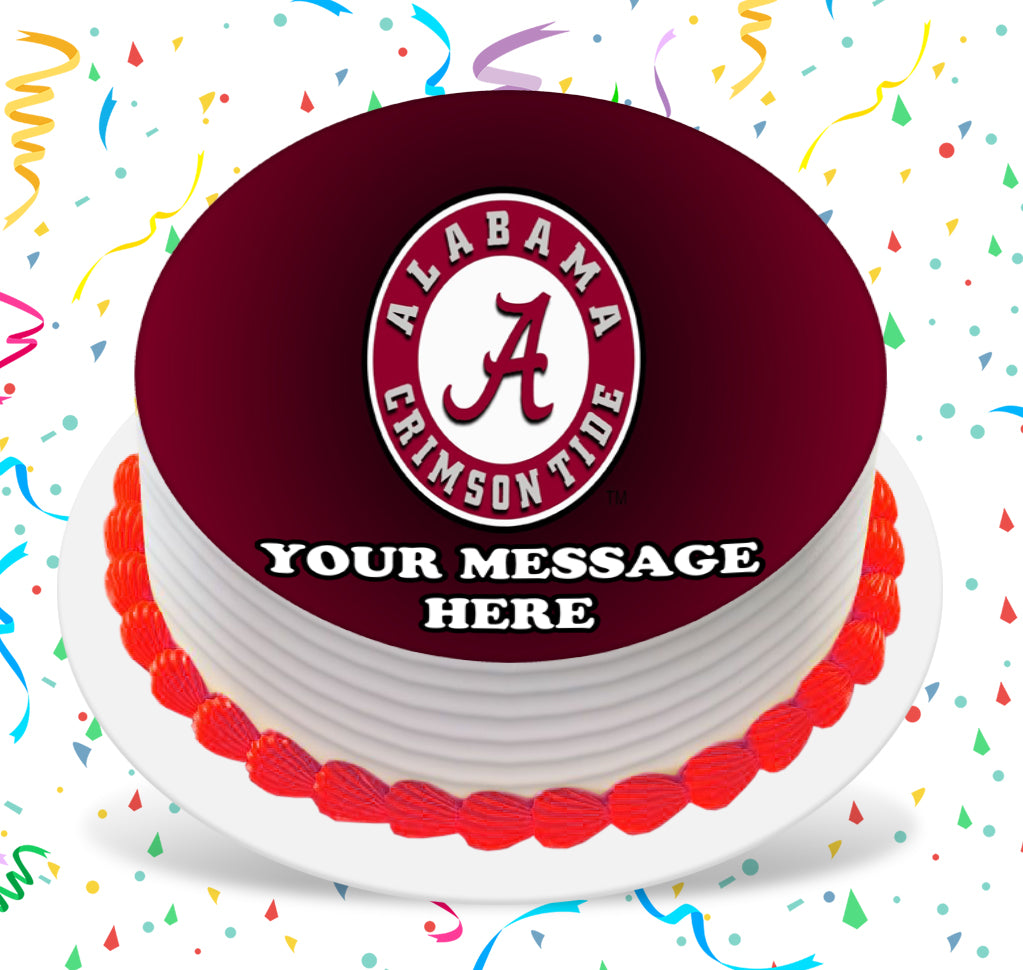 Alabama Crimson Tide Edible Image Cake Topper Personalized Frosting Ic ...