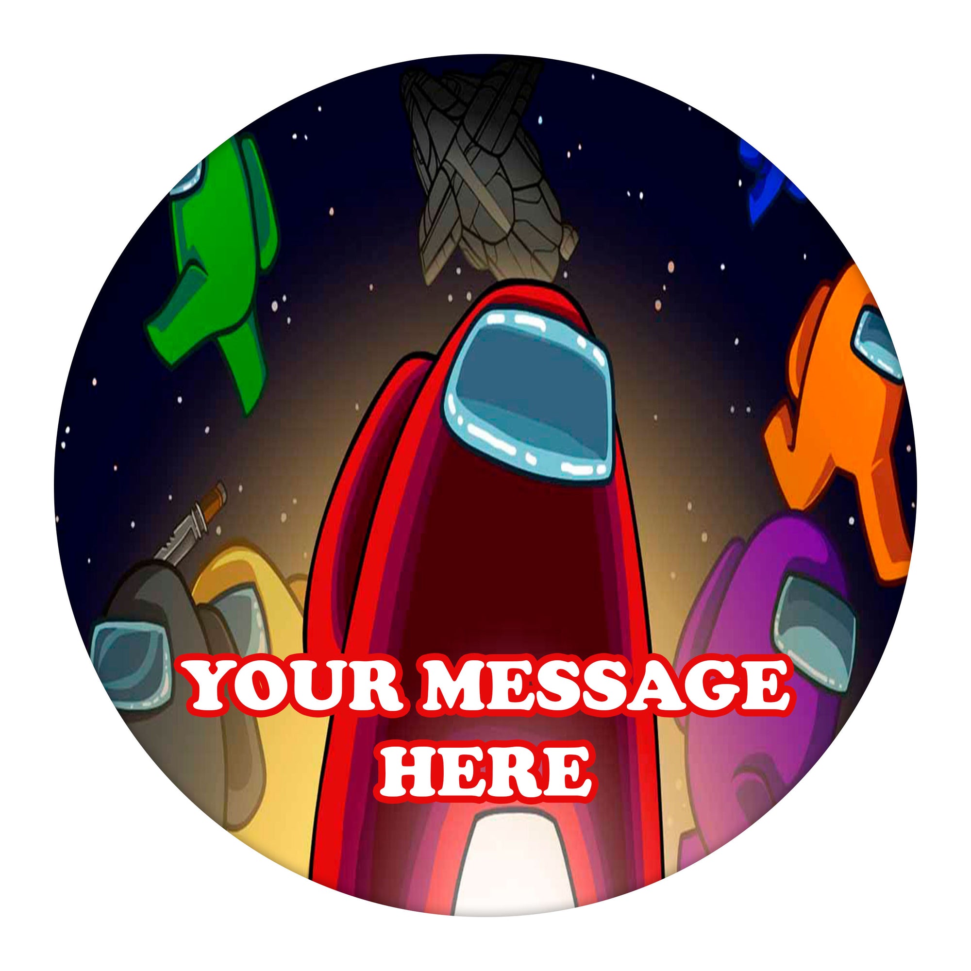 Among Us Edible Image Cake Topper Personalized Birthday Sheet Custom F ...