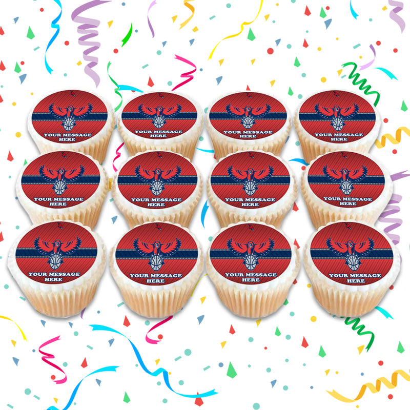 Atlanta Hawks Edible Cupcake Toppers (12 Images) Cake Image Icing Suga ...