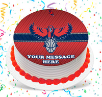 Atlanta Hawks Edible Image Cake Topper Personalized Birthday Sheet Cus ...