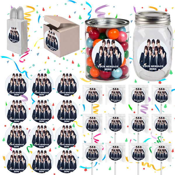 BTS Party Favors Supplies Decorations Stickers 12 Pcs - PartyCreationz