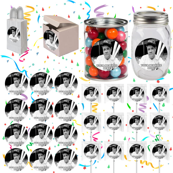 Babe Ruth Party Favors Supplies Decorations Stickers 12 Pcs ...