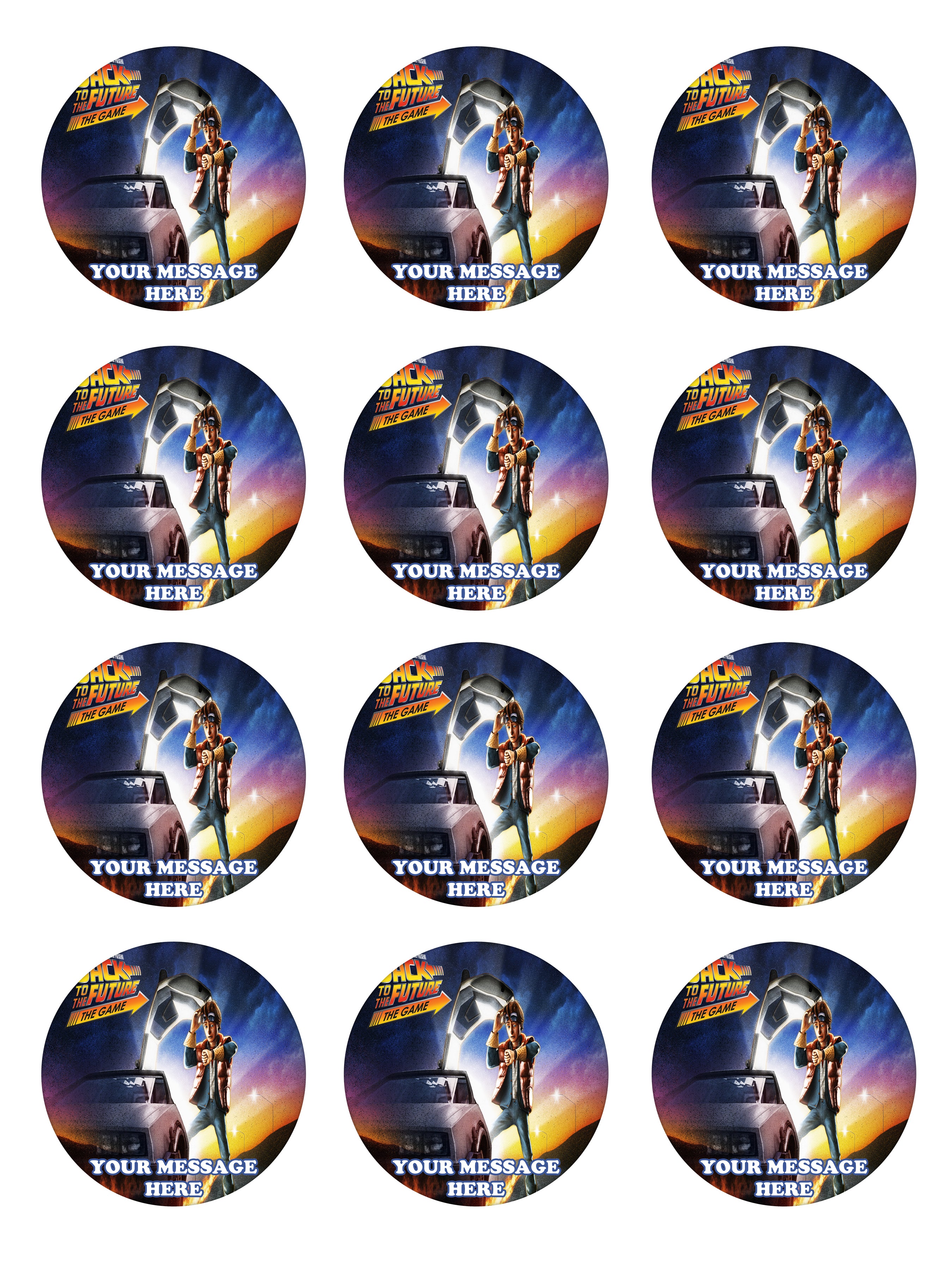 Back To The Future Edible Cupcake Toppers (12 Images) Cake Image Icing ...