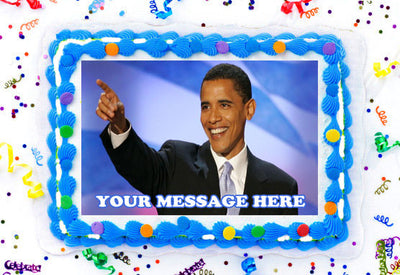 Barack Obama Edible Image Cake Topper Personalized Birthday Sheet Deco ...