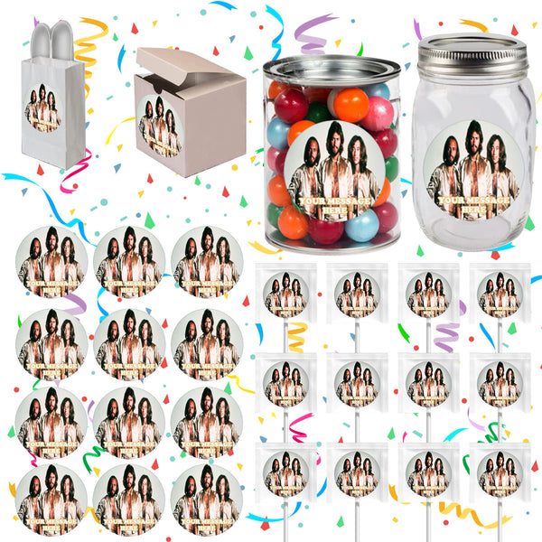 Bee Gees Party Favors Supplies Decorations Stickers 12 Pcs - PartyCreationz