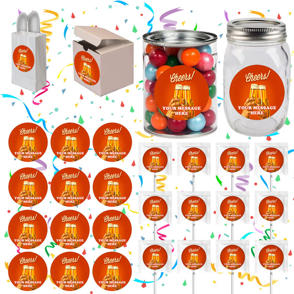 Beer Party Favors Supplies Decorations Stickers 12 Pcs - PartyCreationz