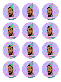 Drake Edible Cupcake Toppers (12 Images) Cake Image Icing Sugar Sheet ...