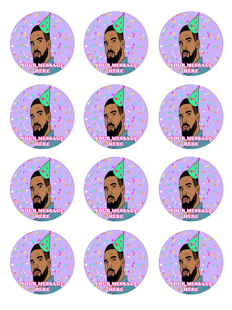 Drake Edible Cupcake Toppers (12 Images) Cake Image Icing Sugar Sheet ...