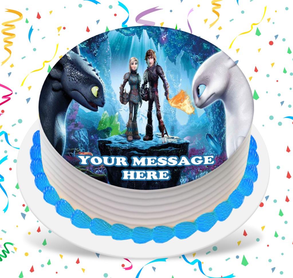 How To Train Your Dragon Edible Image Cake Topper Personalized Birthda ...
