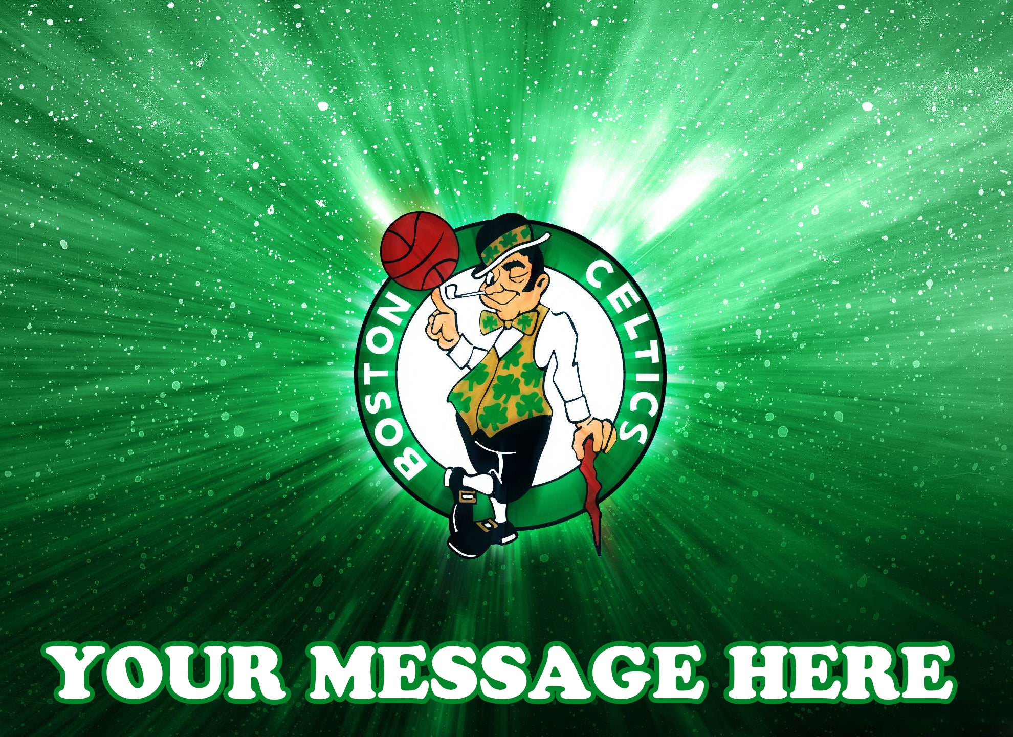 Boston Celtics Edible Image Cake Topper Personalized Frosting Icing Sh ...