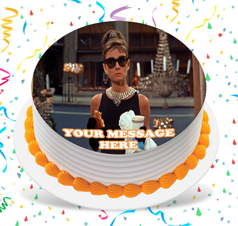 Breakfast At Tiffany's Edible Image Cake Topper Personalized Birthday ...
