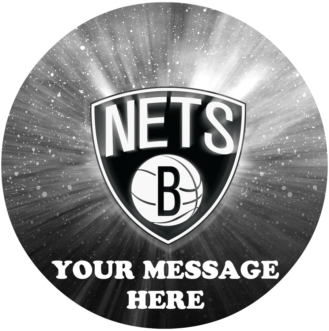 Brooklyn Nets Edible Image Cake Topper Personalized Birthday Sheet Cus - PartyCreationz