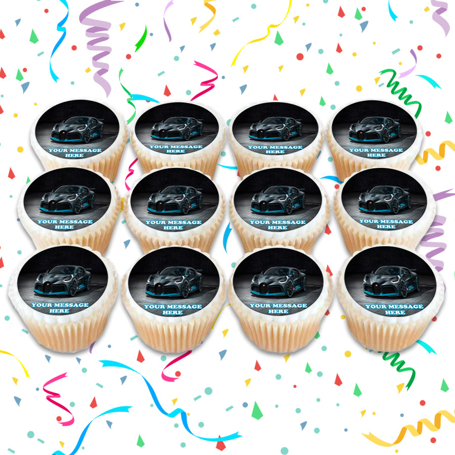 Bugatti Edible Cupcake Toppers (12 Images) Cake Image Icing Sugar Shee ...