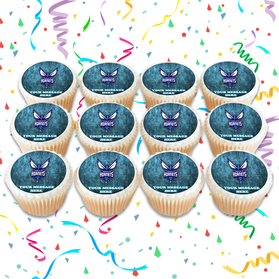 Charlotte Hornets Edible Cupcake Toppers (12 Images) Cake Image Icing ...