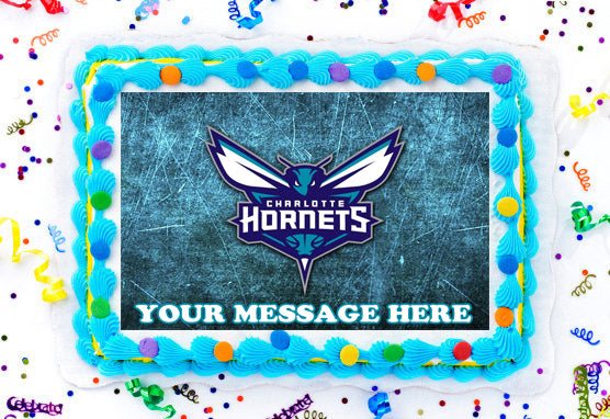 Charlotte Hornets Edible Image Cake Topper Personalized Birthday Sheet ...