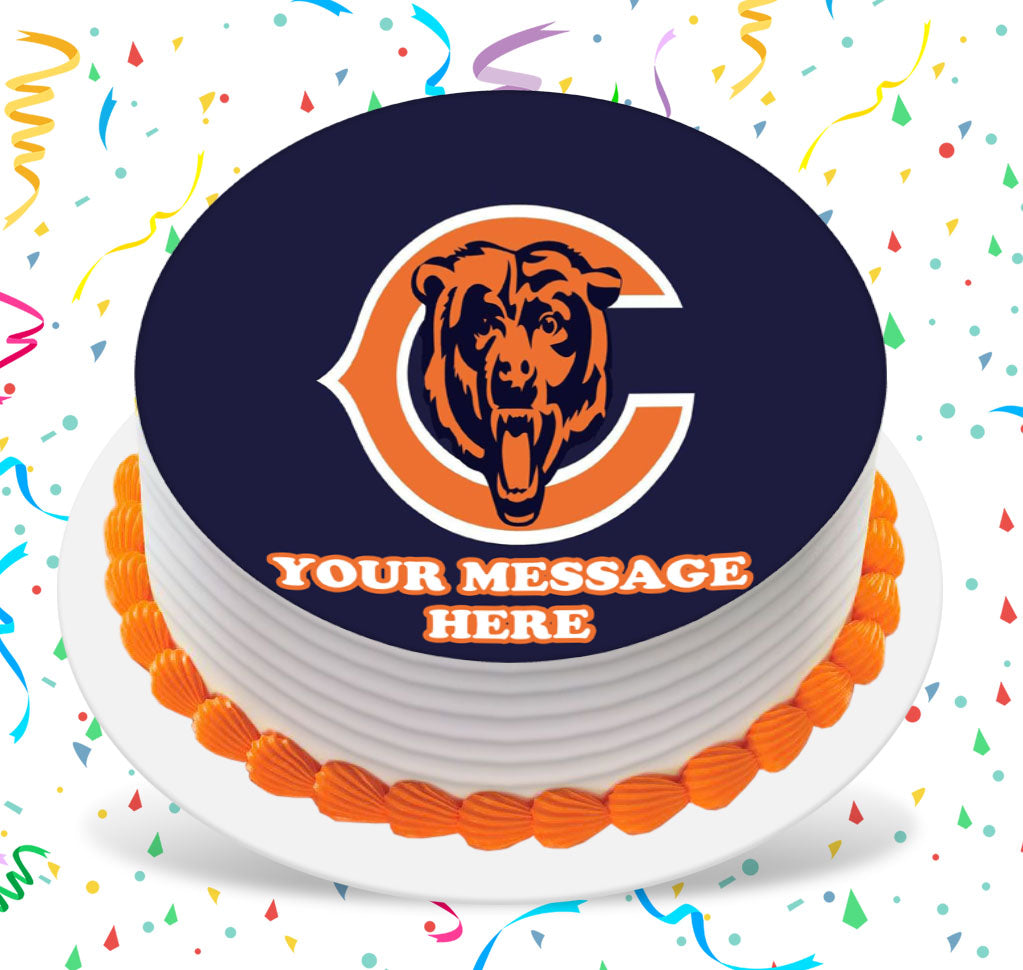 Chicago Bears Edible Image Cake Topper Personalized Birthday Sheet Cus ...