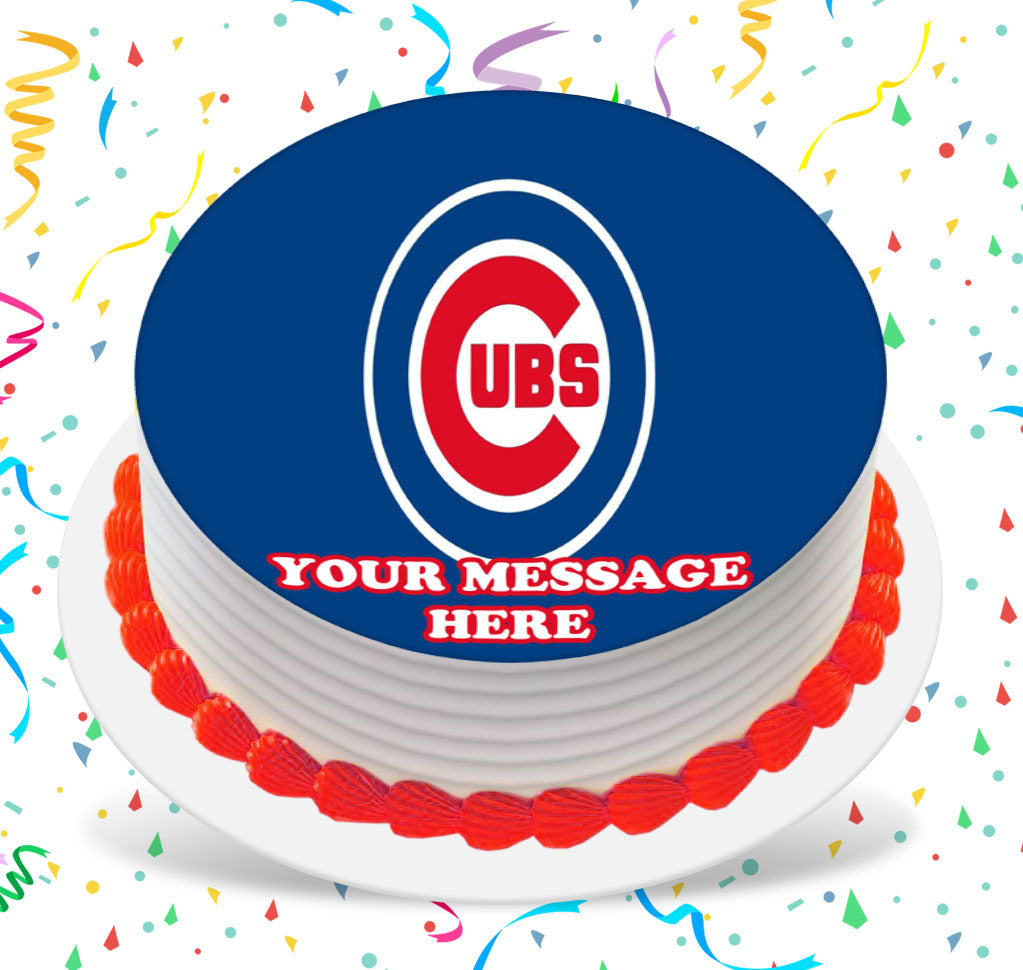 Chicago Cubs Edible Image Cake Topper Personalized Birthday Sheet Cust ...