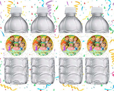 Cocomelon Water Bottle Stickers 12 Pcs Labels Party Favors Supplies De ...