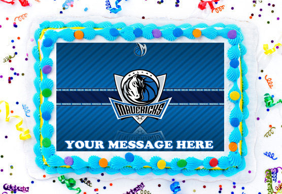 Dallas Mavericks Edible Image Cake Topper Personalized Birthday Sheet ...