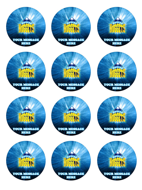 Denver Nuggets Edible Cupcake Toppers (12 Images) Cake Image Icing Sug ...