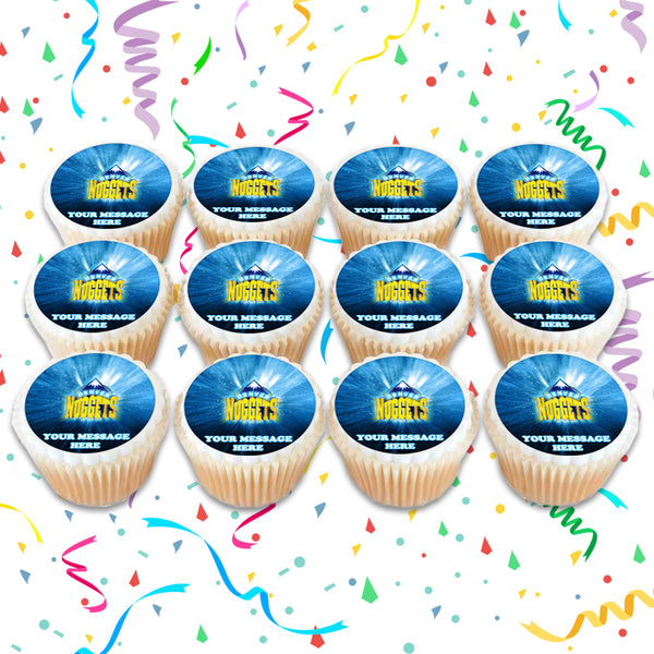 Denver Nuggets Edible Cupcake Toppers (12 Images) Cake Image Icing Sug ...