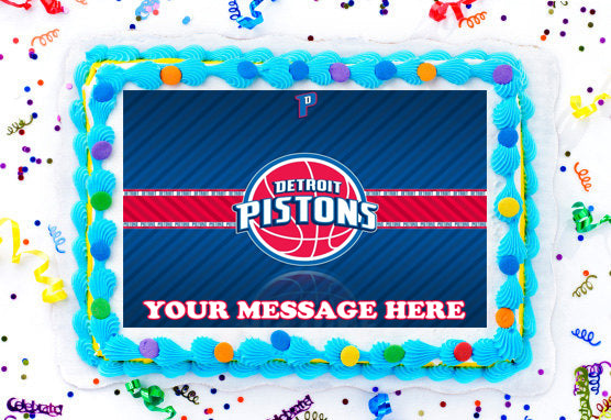 Detroit Pistons Edible Image Cake Topper Personalized Birthday Sheet D ...