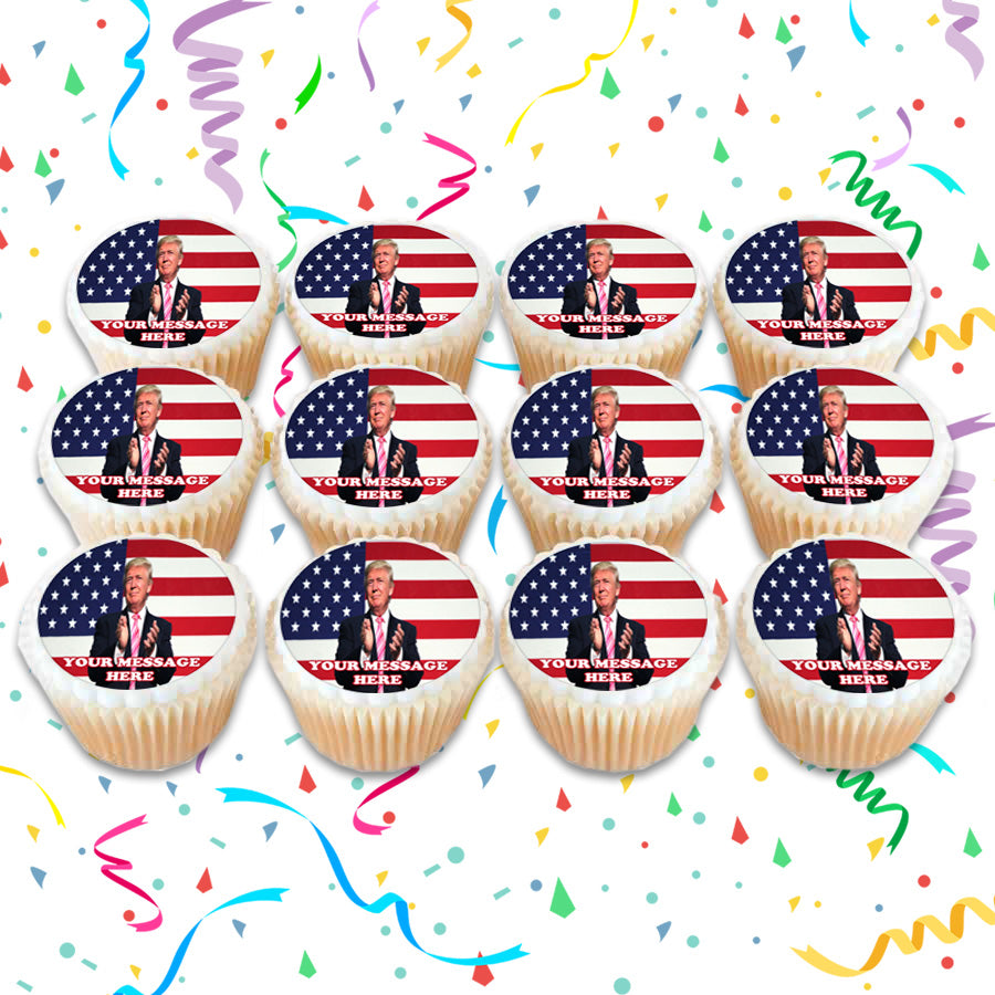 Donald Trump Edible Cupcake Toppers (12 Images) Cake Image Icing Sugar ...
