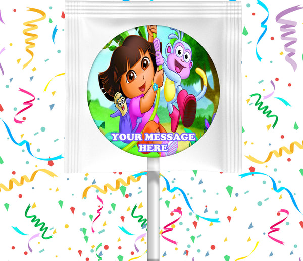 Dora The Explorer Lollipops Party Favors Personalized Suckers 12 Pcs ...