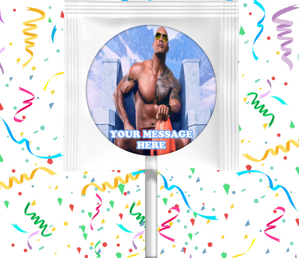 Dwayne Johnson Lollipops Party Favors Personalized Suckers 12 Pcs ...