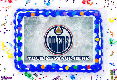 Edmonton Oilers Edible Image Cake Topper Personalized Birthday Sheet D ...