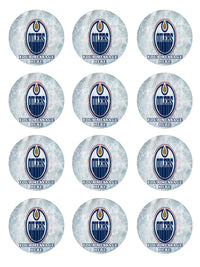 Edmonton Oilers Edible Cupcake Toppers (12 Images) Cake Image Icing Su ...