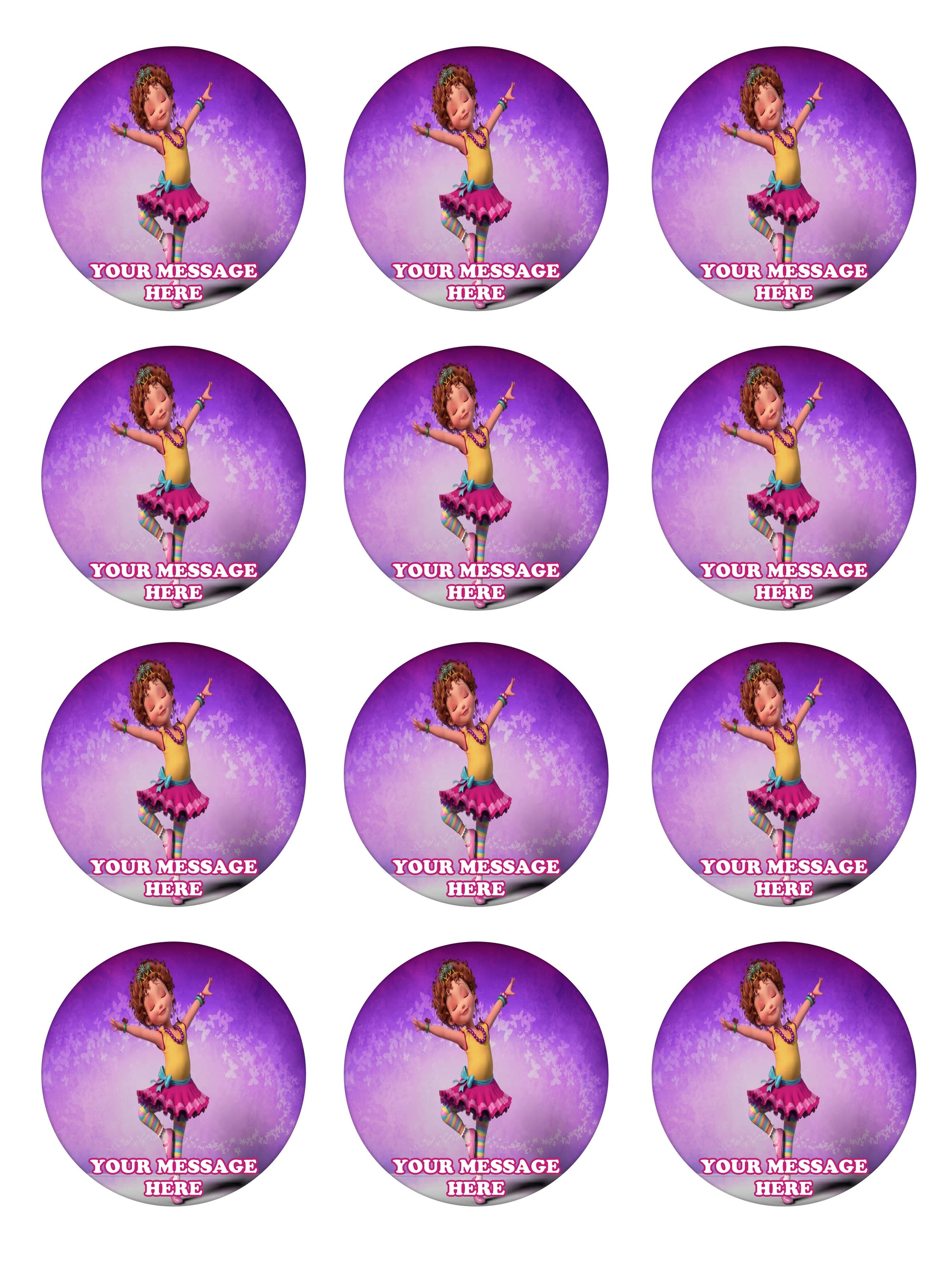 Fancy Nancy Edible Cupcake Toppers (12 Images) Cake Image Icing Sugar ...