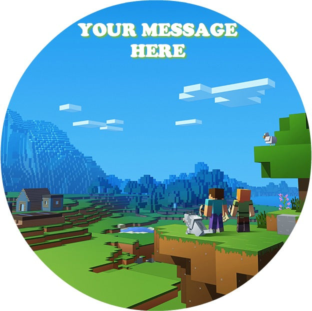Minecraft Edible Image Cake Topper Personalized Birthday Sheet Custom ...