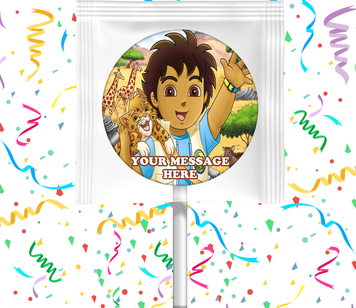 Go Diego Go Lollipops Party Favors Personalized Suckers 12 Pcs ...
