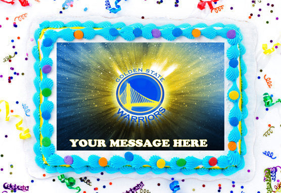Golden State Warriors Edible Image Cake Topper Personalized Birthday S ...