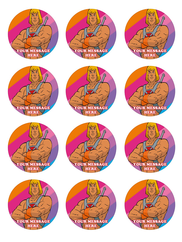 He-Man Edible Cupcake Toppers (12 Images) Cake Image Icing Sugar Sheet ...