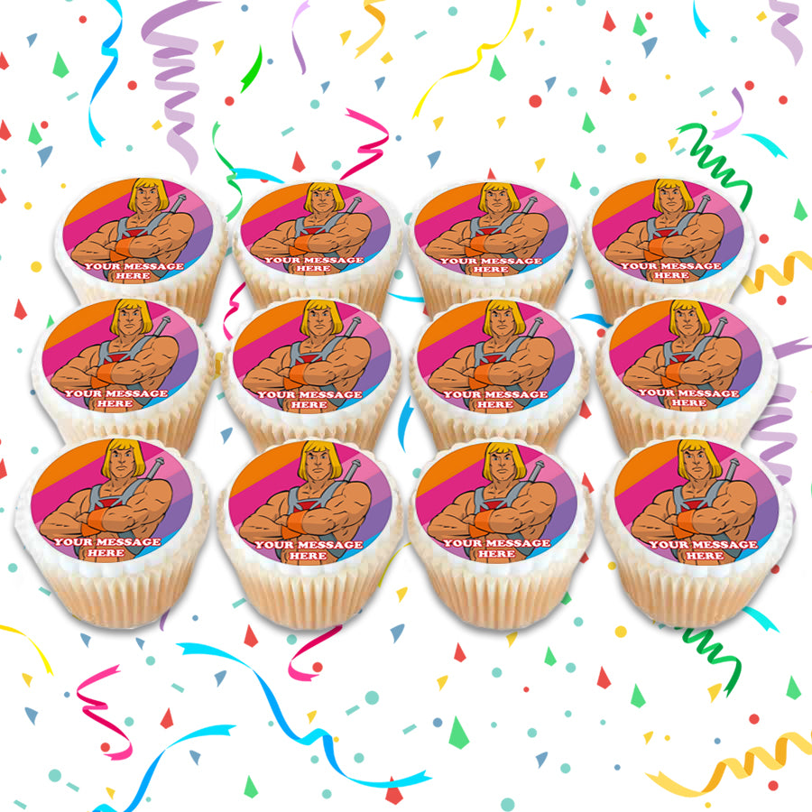 He-Man Edible Cupcake Toppers (12 Images) Cake Image Icing Sugar Sheet ...