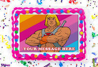 He-Man Edible Image Cake Topper Personalized Birthday Sheet Decoration ...