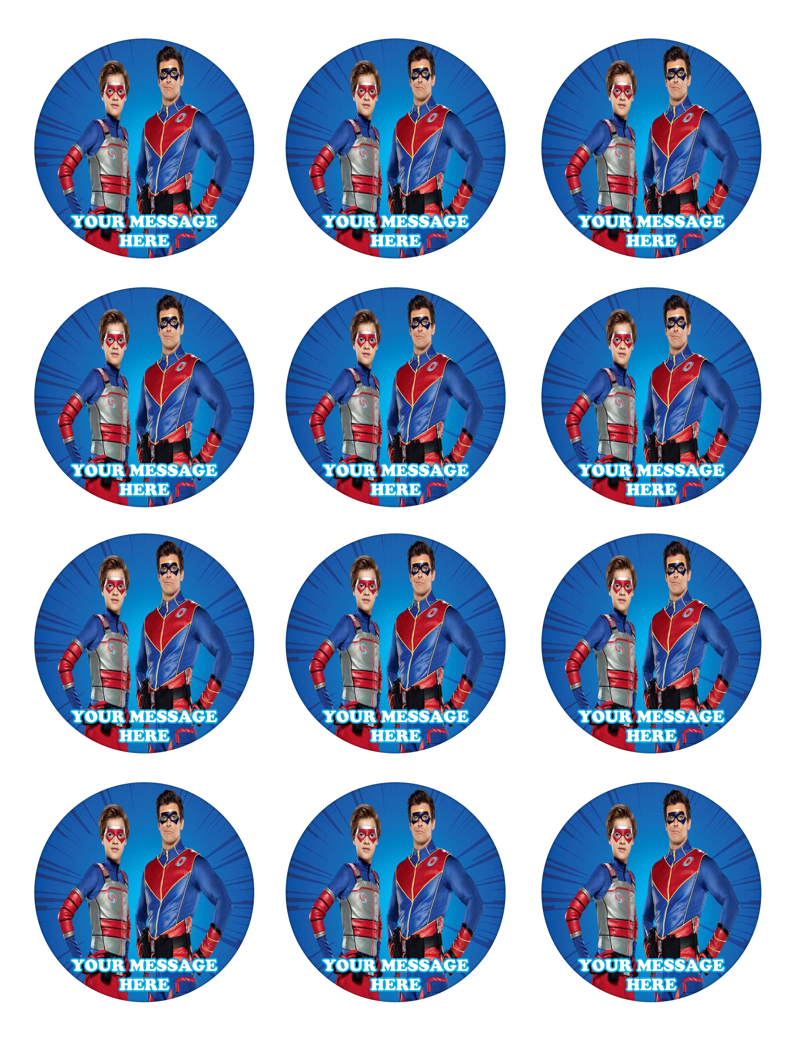 Henry Danger Edible Cupcake Toppers (12 Images) Cake Image Icing Sugar ...