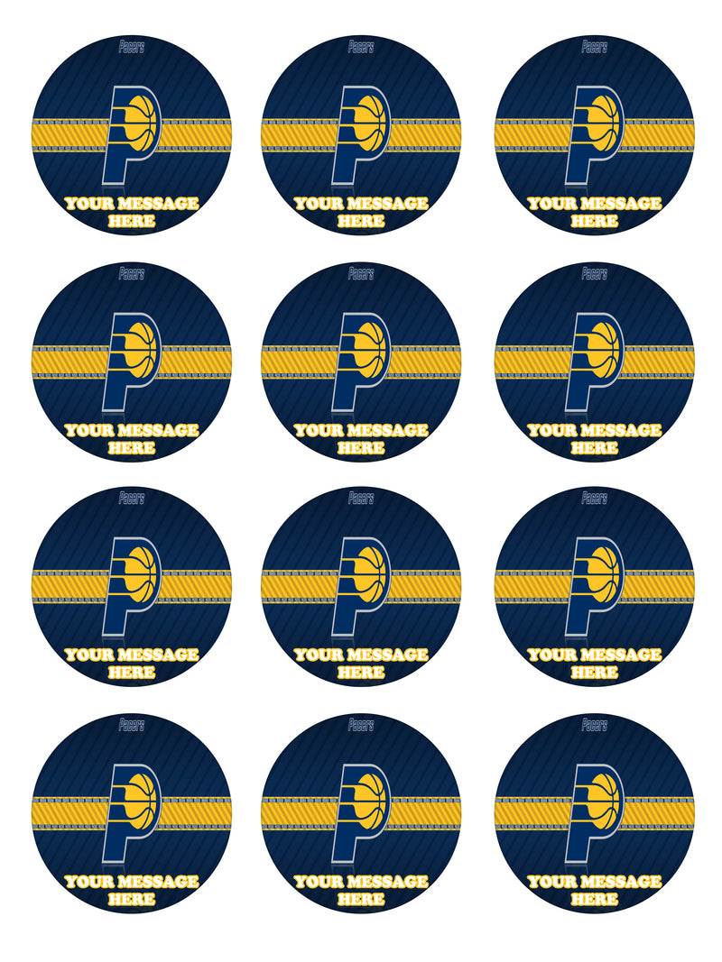 Indiana Pacers Edible Cupcake Toppers (12 Images) Cake Image Icing Sug ...
