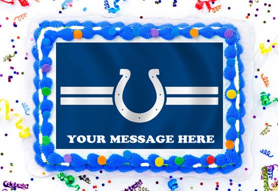 Indianapolis Colts Edible Image Cake Topper Personalized Birthday Shee ...