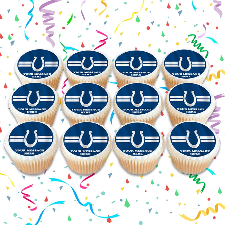 Indianapolis Colts Edible Cupcake Toppers (12 Images) Cake Image Icing ...