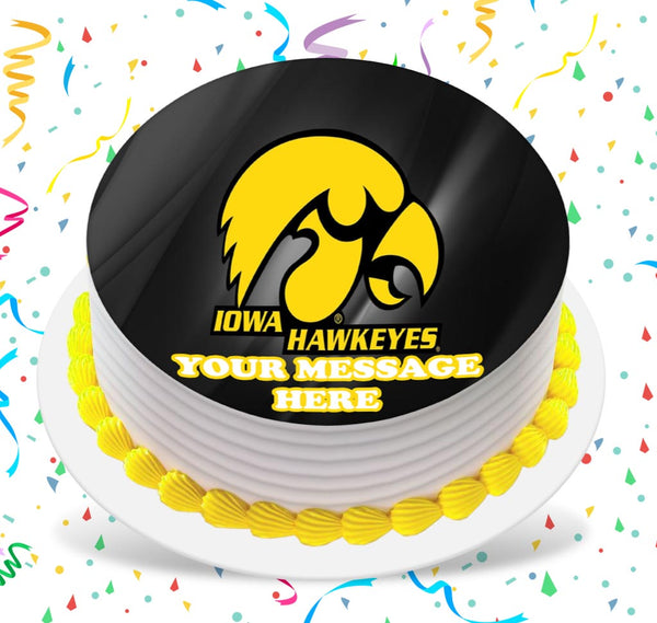 Iowa Hawkeyes Edible Image Cake Topper Personalized Birthday Sheet Cus ...