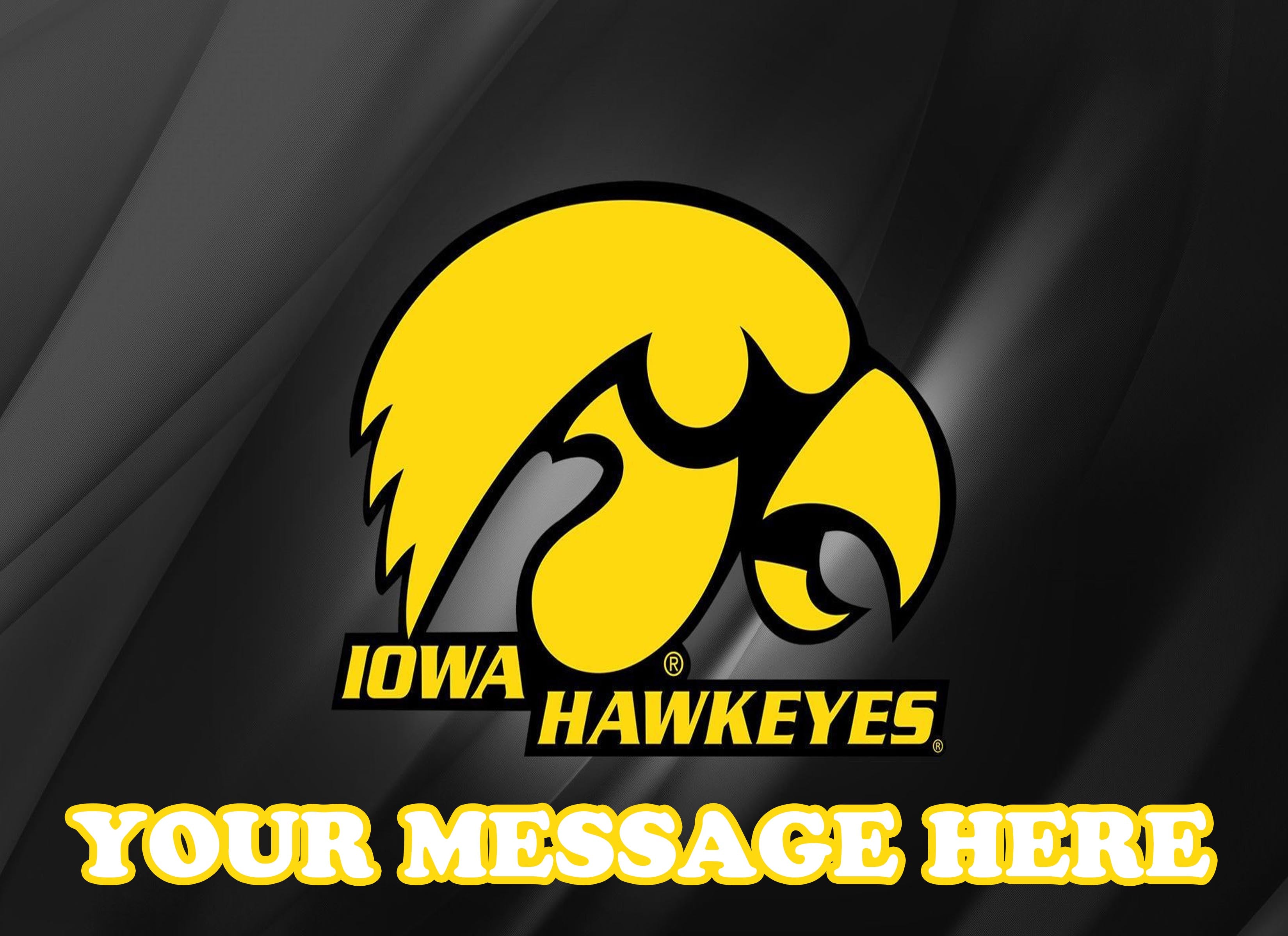 Iowa Hawkeyes Edible Image Cake Topper Personalized Birthday Sheet Dec ...