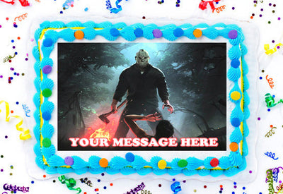 Jason Voorhees Edible Image Cake Topper Personalized Birthday Sheet De ...